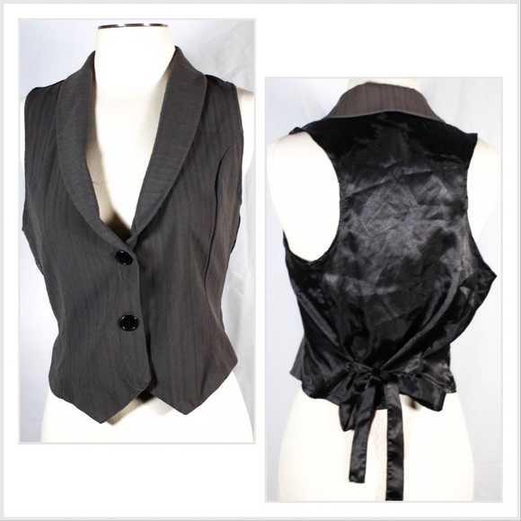 Sam and Max | Jackets & Coats | Vintage Y2k Gray Button Vest With Black ...